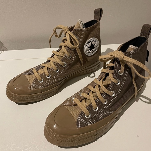 Converse | Shoes | Converse Hightop Sneakers In Tan And Brown Special ...